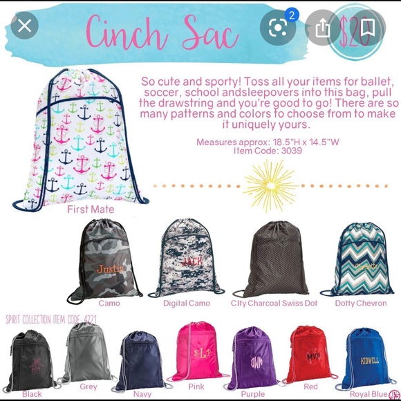 thirty-one | Bags | Thirtyone Cinch Sac First Mate | Poshmark